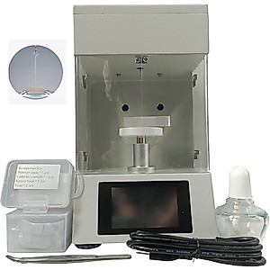 VTSYIQI Surface Tension Tester Automatic Surface Tension Meter Interfacial Tension Measurement For Food Oil Paint Test With Platinum Plate Accuracy 0.01mN/m Range 0 to 1000mN/m Accuracy 0.01mN/m