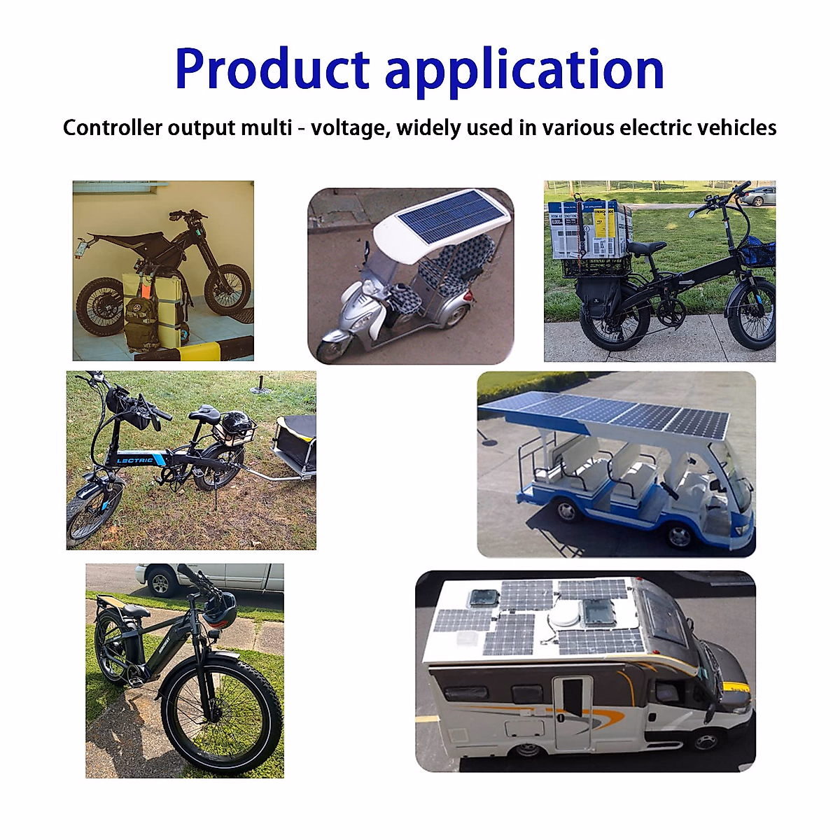 Boost MPPT Solar Charge Controller 12A 24V/36V/48V/60V/72V Lead-Acid LiFePO4 Gel Flooded Batteries etc in Golf Cart Electric Bike Ebike Solar Charge Motor Bicycle and Solar System