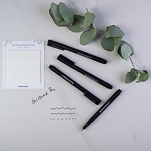 DIVERSEBEE Fine Tip Pens, 4 Pack Quick Dry Markers, Bible Journaling Pens, School Art Supplies, Transparent Sticky Notes Writing Pens, Black Fineliners, Fine Tip Markers for Planners and Notebooks