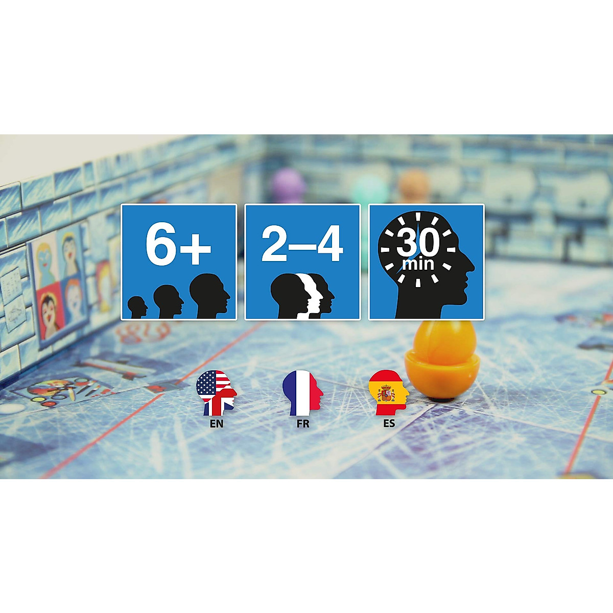 Brain Games ICECOOL 2 - A Fast & Fun Penguin Flicking Board Game, New Layouts & More Players, Age 6 and up, 2-8 Players, 30 Min Play Time, Award Winning Family Game by Brain Games,Multicolor