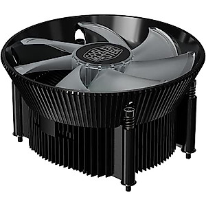 Cooler Master i71C RGB Intel Low-Profile CPU Air Cooler, Anodized Black Aluminum Fins, Copper Insert Base, MF120 RGB Lighting Fan for Intel LGA1200/115X Desktop