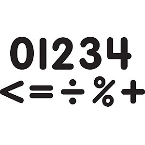 Teacher Created Resources Black 2-1/2" Magnetic Number, 0.10" x 2.50" x 2.50"