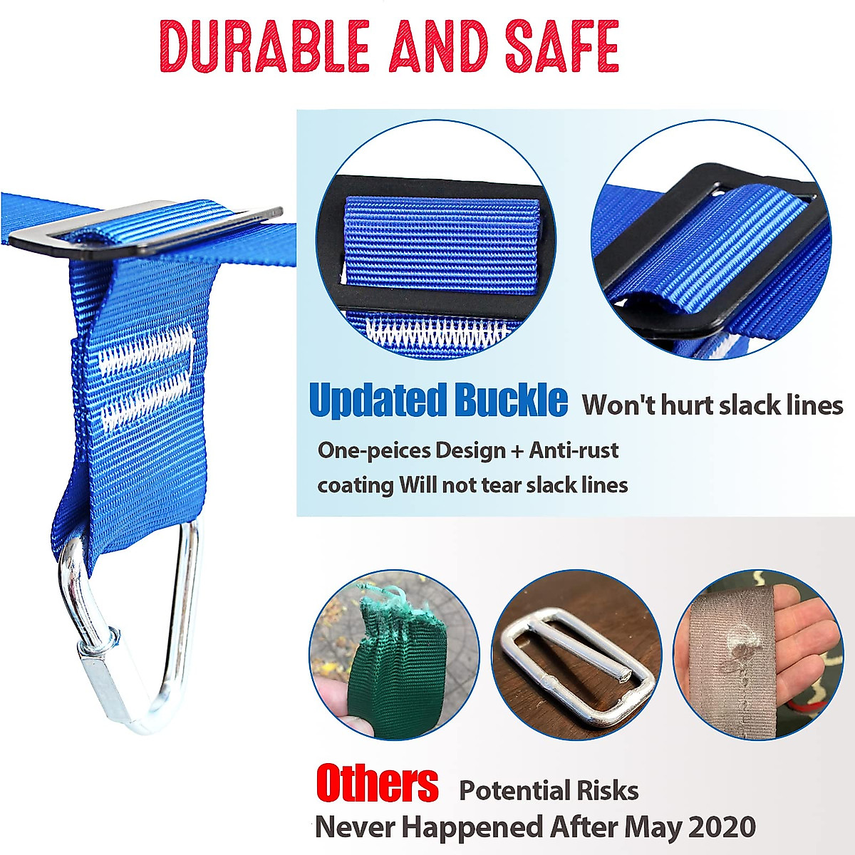 2×56ft Ninja Warrior Obstacle Course for Kids - 600 lbs Weight Capacity, Slackline Obstacle Course with 8 Ninja Accessories - Monkey Bar, Rope Ladder, Gymnastic Ring, Arm Trainer and Monkey Fist