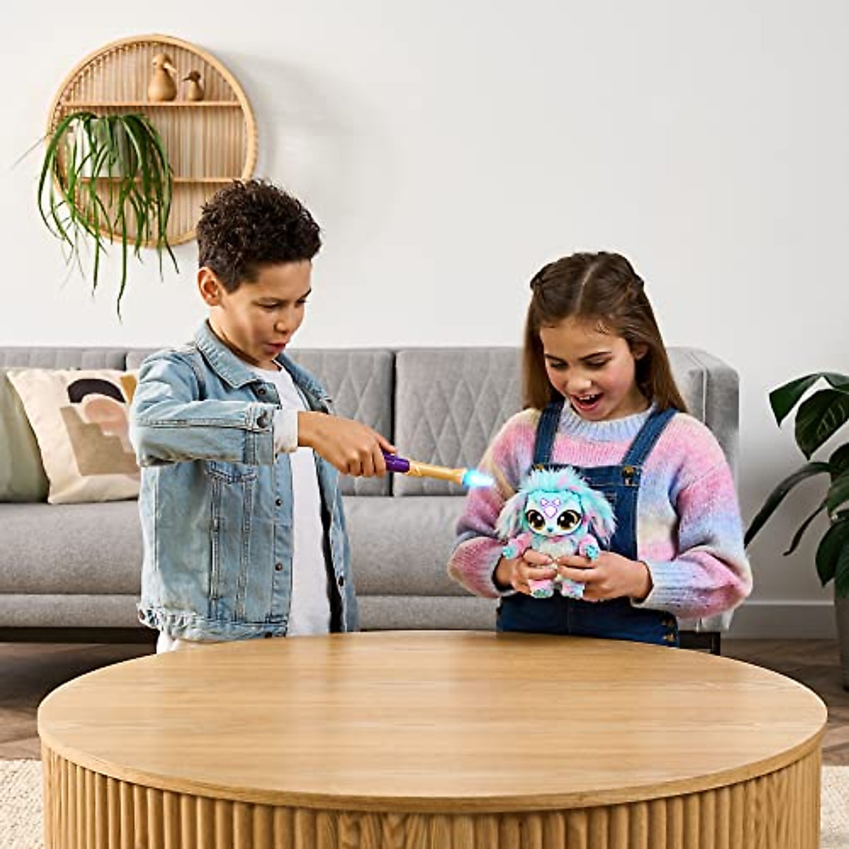 Magic Mixies Magical Misting Crystal Ball with Interactive 8 inch Blue Plush Toy and 80+ Sounds and Reactions