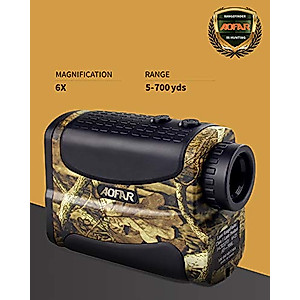 AOFAR HX-700N Hunting Range Finder 700 Yards Waterproof Archery Rangefinder for Bow Hunting with Range and Speed Mode, Free Battery, Carrying Case