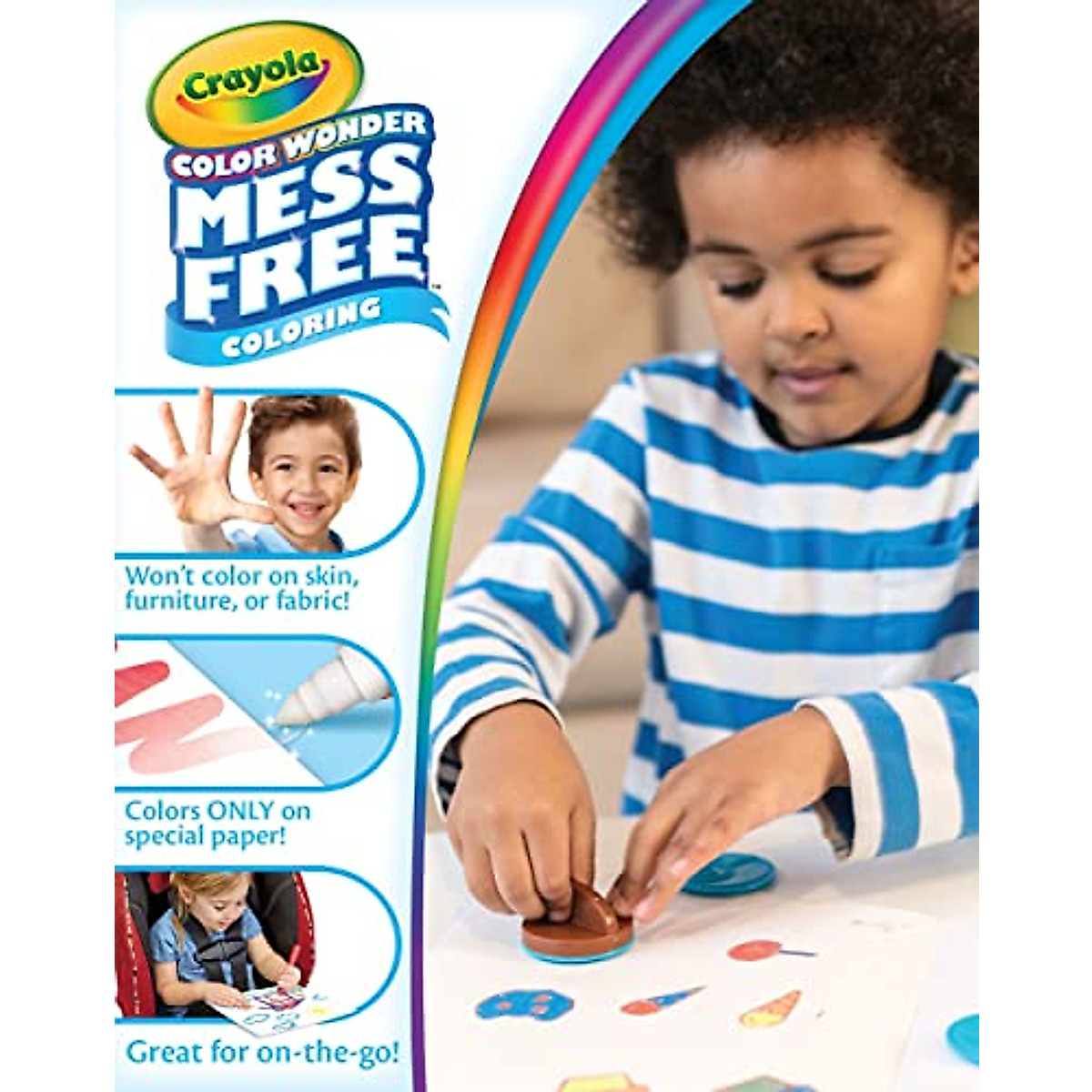 Crayola Color Wonder Scented Markers & Stamps Set, Mess Free Coloring for Toddlers, Gifts for Kids 3+