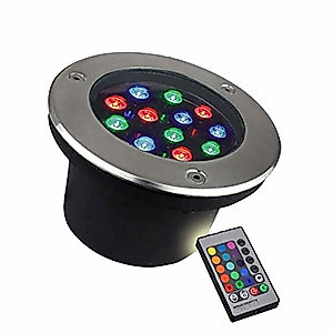 LED Ring Fountain Light - LED Beam Spotlight, Recessed Spotlight Underwater Pool Spotlight Led RGB with Remote Control Waterproof IP68 Stainless Steel for Garden, Swimming Pool
