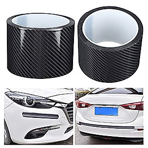 Protective Film for Cars, Carbon Fiber Protective Film Car Door Edge Guard Anti-Scratch Sticker Black(7CM*3M)