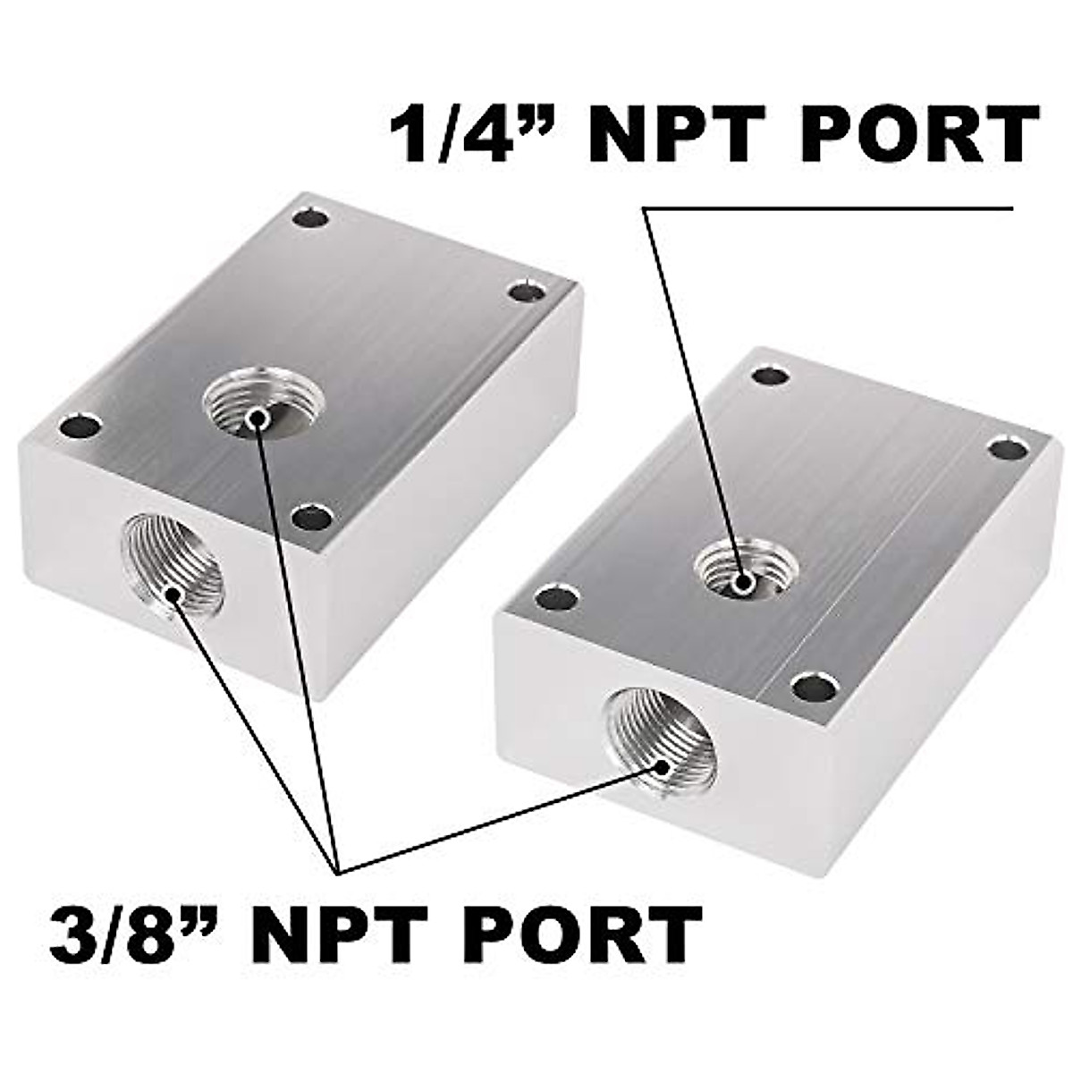 Hromee Compressed Air Outlet Kit for 1/2-Inch Tubing System with 1/4-Inch NPT Outlet Port, Air Push To Connect Outlet Block Set with Elbow NPT Straight and Universal Coupler