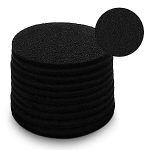10 Pack Charcoal Filters for Kitchen Compost Bin, Compost Filters for Countertop Bin Pail Replacement, Activated Charcoal Home Bucket Refill Sets, Round 6.7 Inch