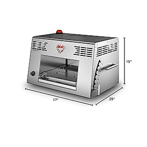 Schwank 1500°F Portable Infrared Grill, Stainless Steel, Natural Gas (NG), Made in USA