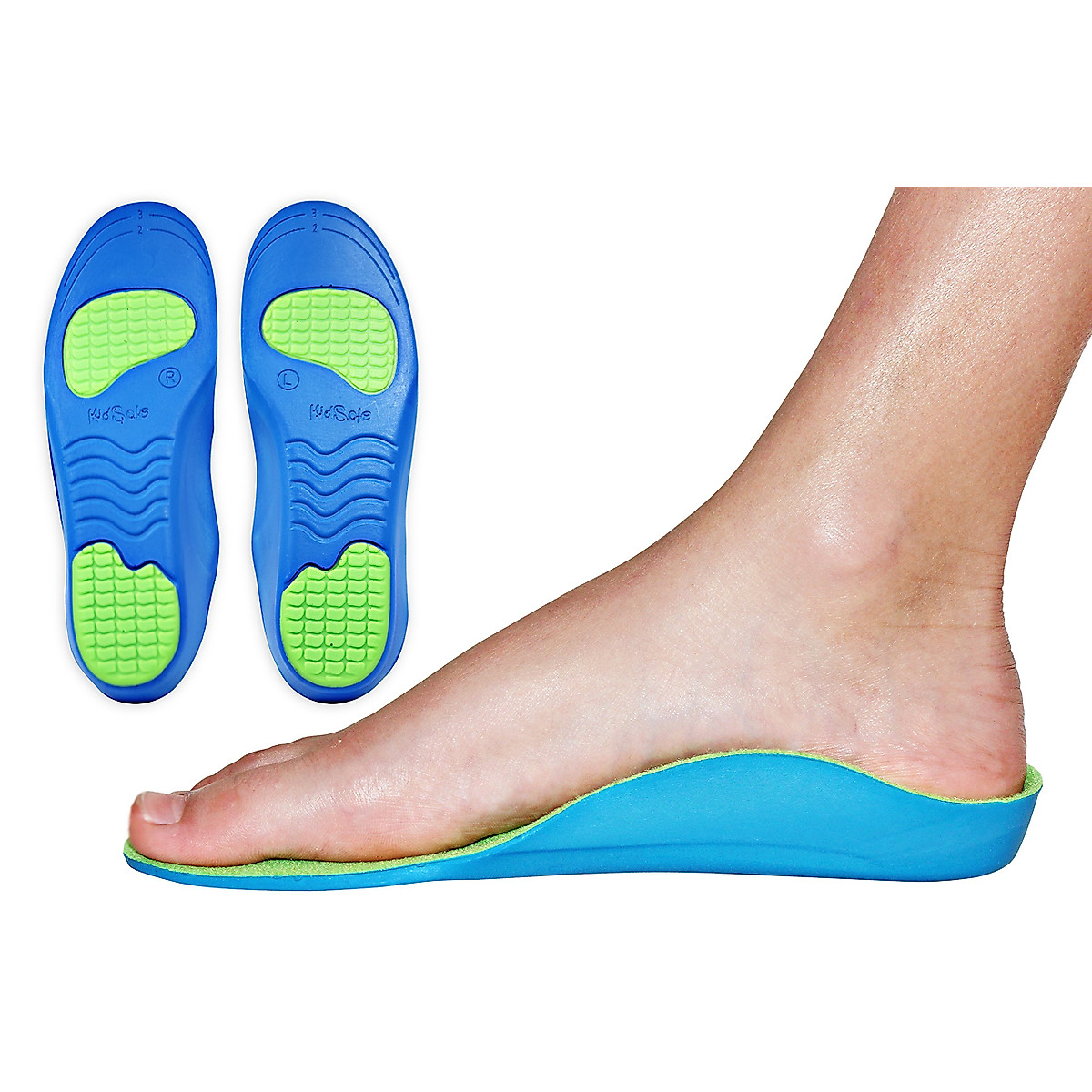 Orthotics Premium Medical Grade Insole for Children with Heel and Arch Problems (22 CM) Kids Size 2-3.5