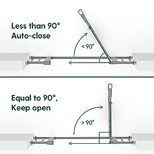 Babelio Auto Close Baby Gate with Small Cat Door, 29-43" Metal Cat Gate for Doorway, Stairs, House, Easy Walk Thru Dog Gate with pet Door, Includes 4 Wall Cups and 3 Extension Pieces, Gray