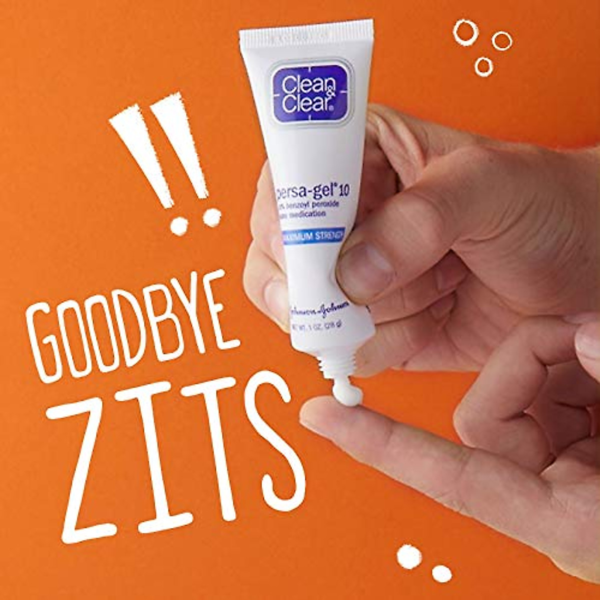 Clean & Clear, Persa-Gel 10 Acne Spot Treatment, Maximum Strength, 1 Oz (Pack of 2)