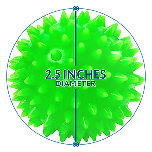 [5 Pack] Spiky Sensory Balls - Squeezy and Bouncy Fidget Toys - Sensory Toys – No BPA Phthalates Latex – School and Special Education Supply