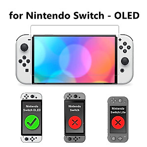 VIESUP Screen Protector for Nintendo Switch – OLED 2021,[2PACK] 9 Hardness Anti-Scratch Easy to Install Ultra Clear Screen Tempered Glass for Nintendo Switch – OLED Model 2021 (7-inch)