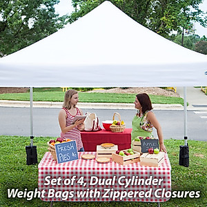 King Canopy Weight Bags for Instant Pop Up Canopy, Shelter, Sand Bags, Leg Weight, Patio, 4 Pack, Black, INAWB400