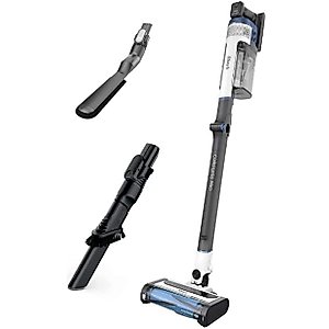 Shark UZ565H Pro Cordless Pet Plus Stick Vacuum with Anti-Allergen Complete Seal, MultiFLEX PowerFins Plus Brushroll, Duster Crevice Tool Dusting Brush, Up to 40 Minute Runtime, White/Blue (Renewed)