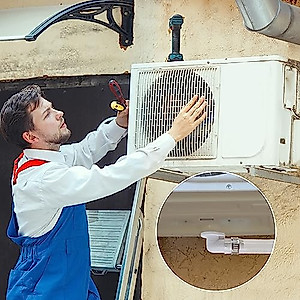 Ucandy 10ft Universal Air Conditioner Drain Hose,AC Drain Hose Elbow Fitting(3/5 inch),Window Air Conditioner Drain Kit for Window AC and Mini Split Units (White-1 Pack)