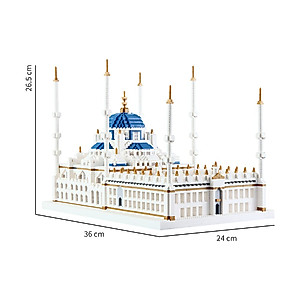 KLMEi Micro Building Blocks Set 6850 Pcs Blue Mosque Miniature World Landmark Architectural Construction Model for Adult and Children Age of 14+