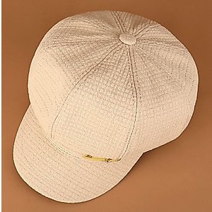 Women Newsboy Caps Warm Visor Beret Hat Cozy Trendy Vintage Cabbie Hat for Ladies Girls Coffee-b