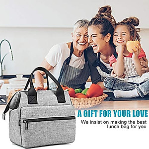 Large Lunch Bag Women, Insulated Fashionable Lunch Box For Women Adult With Shoulder Strap, Stylish Lunch Bag For Work Picnic Big Multipurpose Lunch Tote Cooler Bag For Ladies