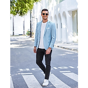COOFANDY Men's Slim Fit Casual Blazers Lightweight Sport Coats One Button Suit Jackets