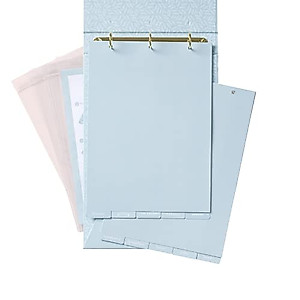 PPP Home Easel 10 Blue Mylar Tabs | Built-in Magnetic Closure | 3 Ring with 30 Heavyweight Sheet Protectors | Hardcover with Matte Lamination Finish | Recipe Book Holder | 10"x14" Size