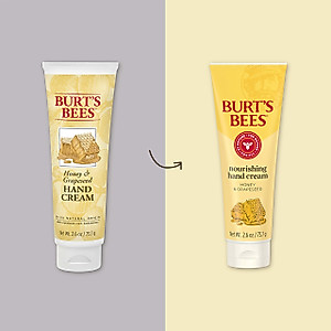 Burt's Bees Hand Cream, (Package May Vary) Honey & Grapeseed Oil 2.6 Ounce