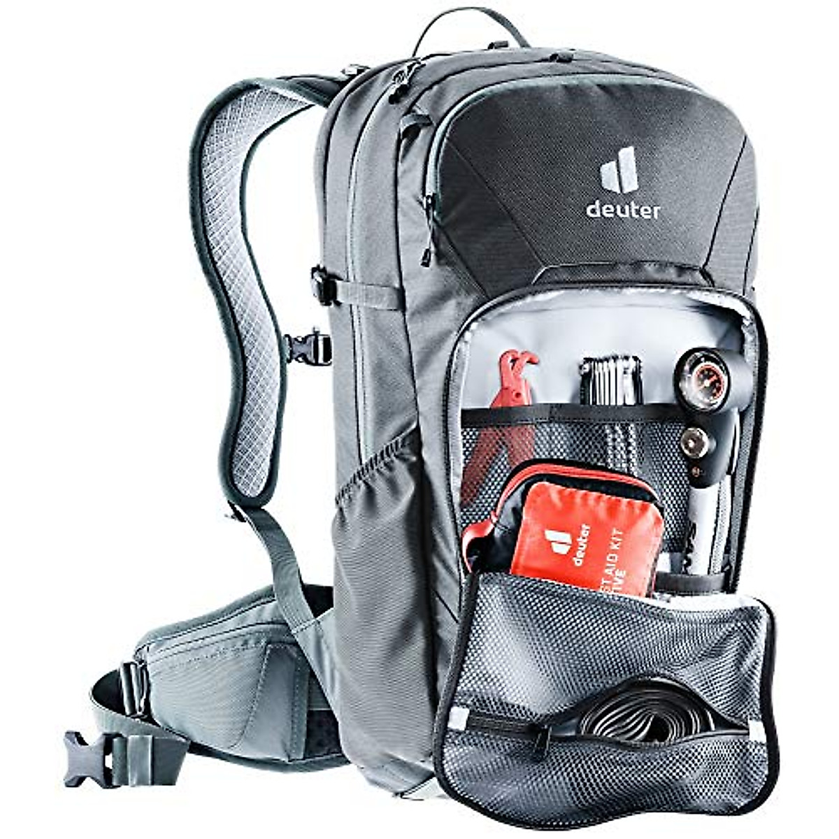 deuter Unisex – Adult's Attack 22 EL Bicycle Backpack with Protector, Graphite Shale, 22 L