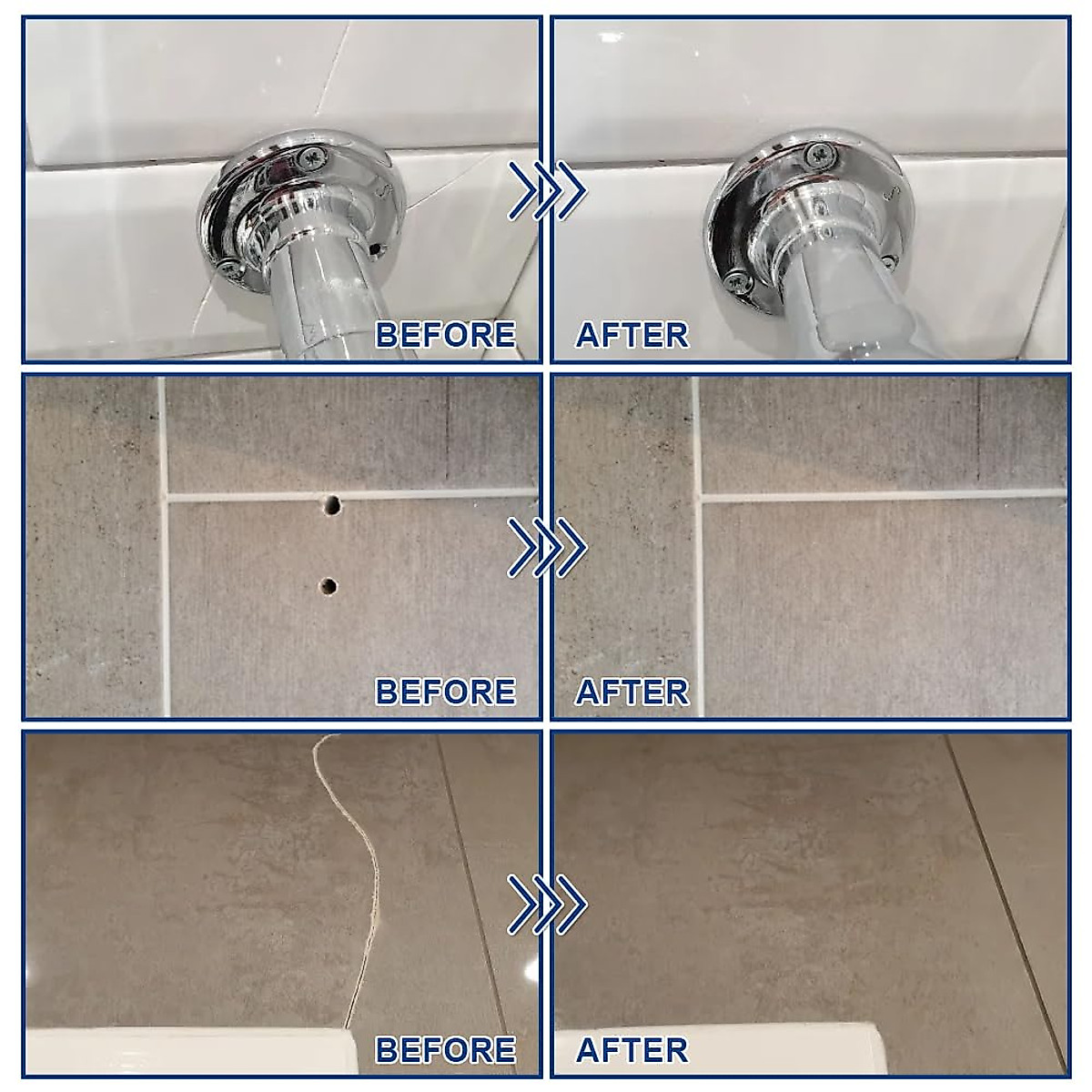 Tile Repair Kit, Ceramic Tile Repair Kit(White), Floor Cracked Tile Repair Filler - Quickly Fix Tile Chips, Cracks with Super Strong Adhesion for Porcelain, Ceramic, Acrylic, Fiberglass, Enamel