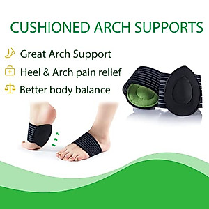 Plantar Fasciitis Foot Pain Relief Kit-9pcs-2 Pairs Compression Socks, Silicone Heel Cups, Cushioned Arch Supports & Spiky Massage Ball-Fast Heel & Arch Pain Relief, Strong Ankle & Arch Support(2 PAIRS SOCKS KIT, S/M (Women 4-8, Men 6.5-7))