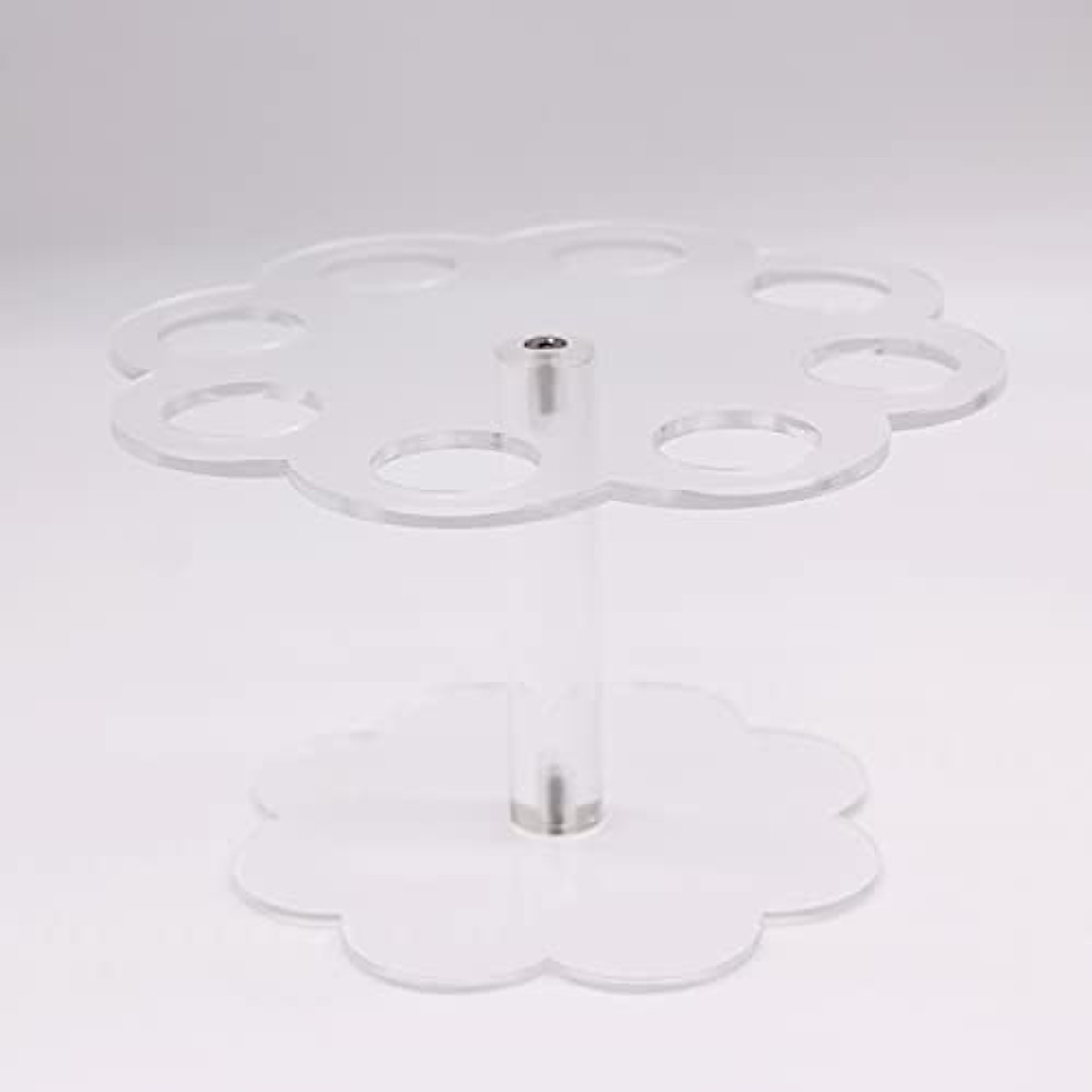 HMROVOOM 8 Holes Ice Cream Cone Holder,Acrylic Ice Cream Stand,Cone Holder Rack for Party Wedding Birthday(8 Holes Flower Shape)