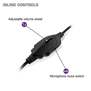 Nyko Core Universal Stereo Gaming Headset w/Retractable Microphone, Red LEDs & Soft Ear Cushions - Perfect for PS5, PS4, Xbox, PC & Nintendo Switch Gaming!