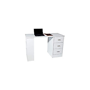 OneSpace Monroe 3 Shelve Computer Desk, White