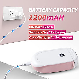 iEager L11 Portable Label Maker Machine, Wireless Mini Label Printer, White-Pink Thermal High Speed Printing Machine with Tape, Compatible with iOS & Android