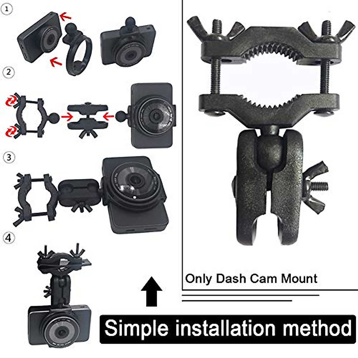 CALIDAKA Car Interior Holder Camera Bracket Auto Driving Universal Dash Cam Mount Dash Cam Mount Holder