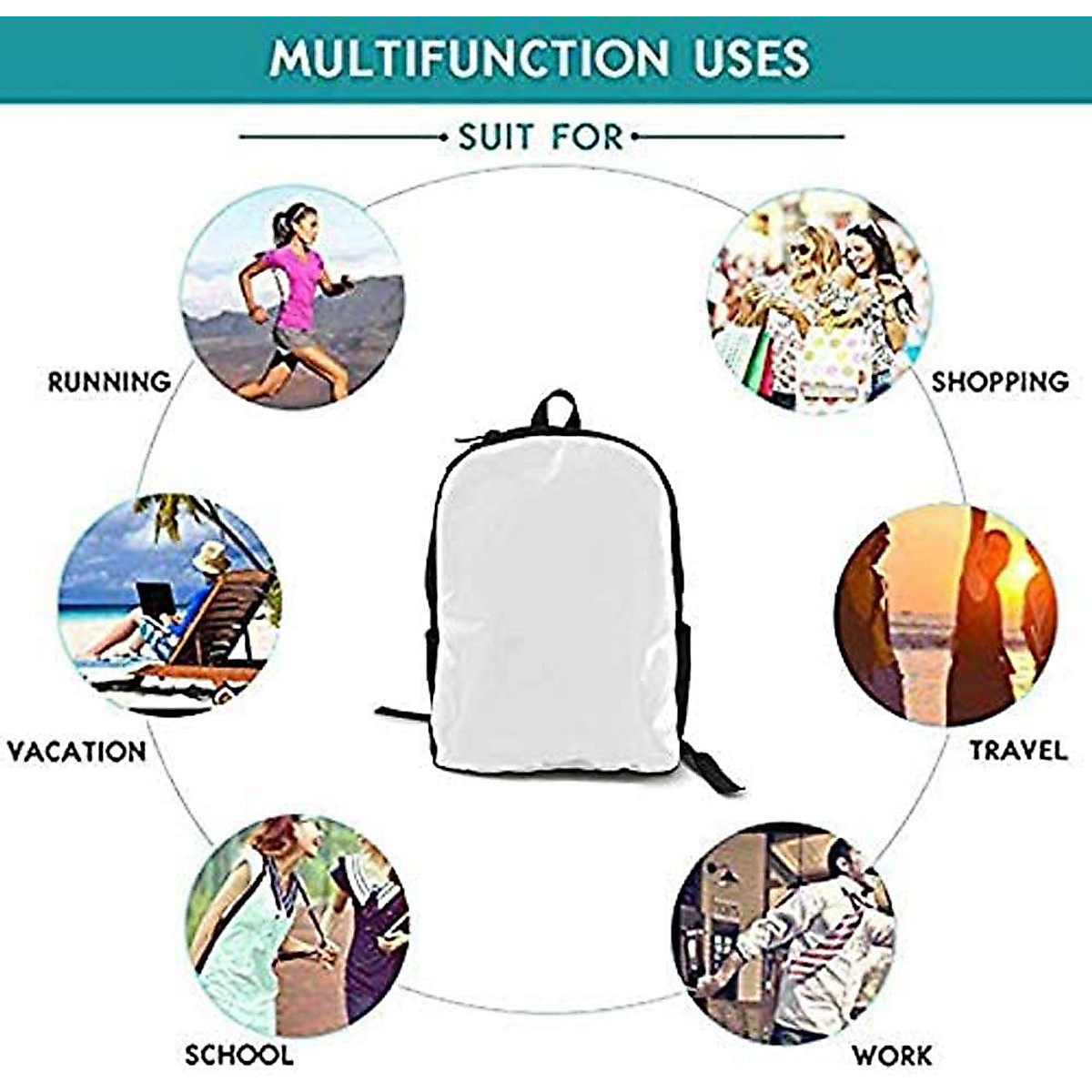 URTEOM Comfortable School Bookbag Backpack Sunflower With Distressed American Flag Adjustable Shoulder Straps Laptop Daypack for School Office Library Shopping Climbing Yoga Beach