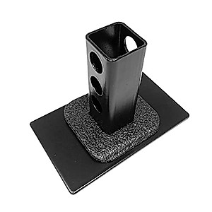 LFPartS USA Flag Emblem Metal Trailer Hitch Cover (Fits 1.25" Receivers, Black with Red Line)