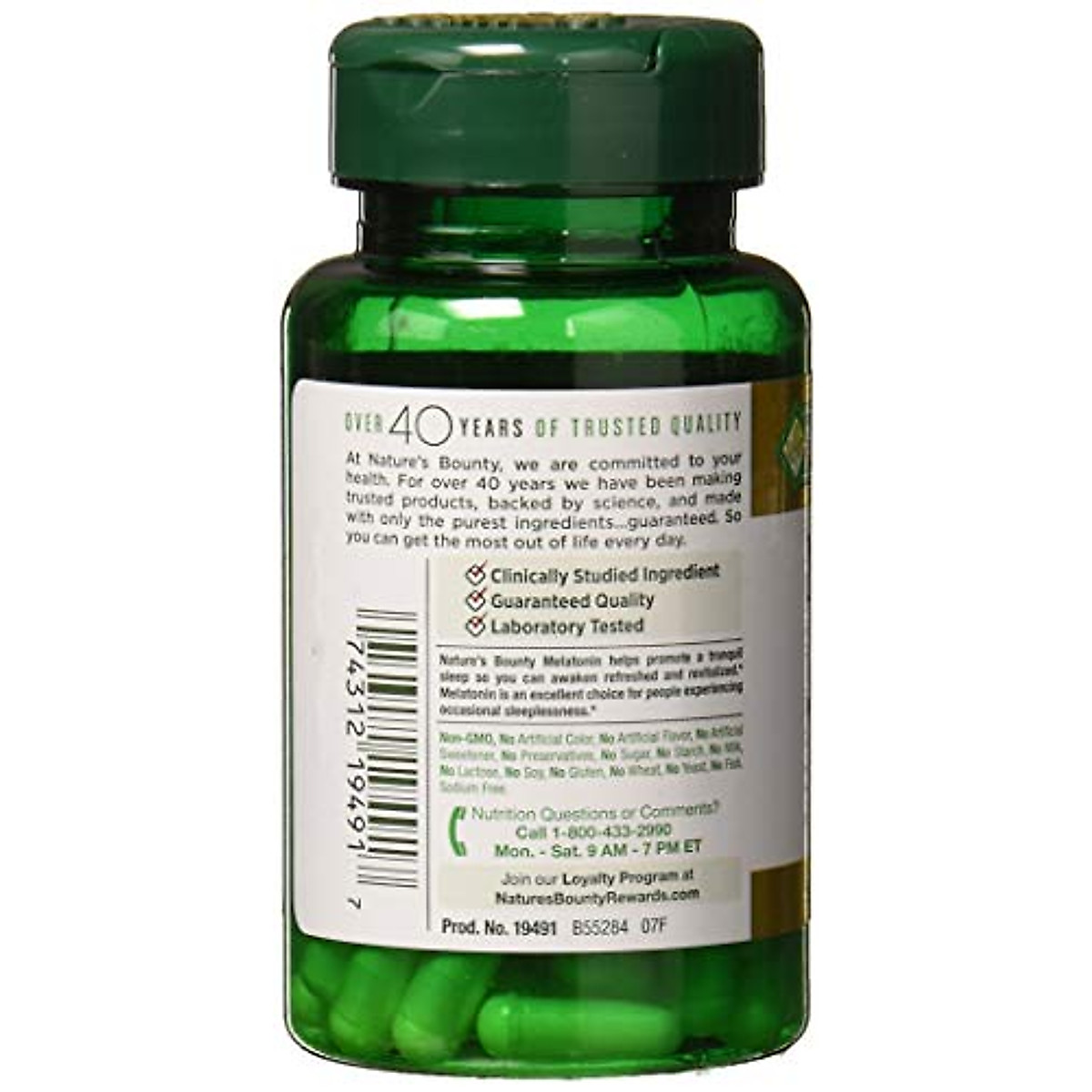 Nature's Bounty Maximum Strength Melatonin 10mg Capsules, 60 CT (Pack of 2)