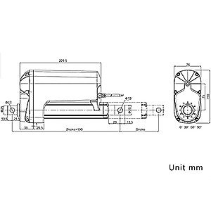 Linear Actuator Motor 24V DC Heavy Duty High Force Electric Telescopic Rod IP 66 Protection for Industrial Agriculture (Speed : 30mm/s-4000N(400kg), Stroke : 400mm)