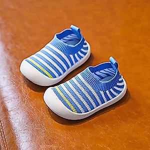 Lykmera Child Shoes Boy Girl Infant Non Slip First Walkers Shoes Toddlers Kids Sports Shoes Walking Running Shoes (Blue, 4-4.5Years)