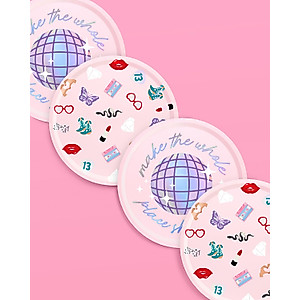 xo, Fetti Eras Party Paper Plates | 24pcs. 9" | Concert Party Tableware, Bachelorette Decorations, Birthday Dishware, Bridesmaid Supplies