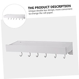 Cabilock 1pc Towel Rack Pendant Tub Shelf Wall Mounted Shelves for Storage Folding Shelf Bathroom Wall Storage Shower Bottle Holder Hanging Shelf Bathroom Kitchen Rack Storage Rack Iron Abs