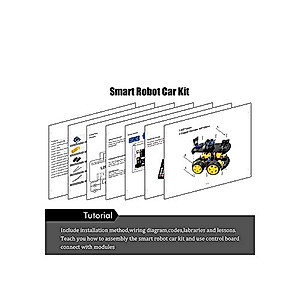 Smart Robot Car Kit for R3,Ultrasonic Sensor, Bluetooth Module for with Tutorial