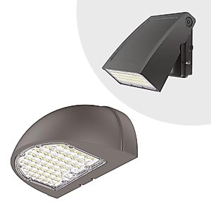 HYPERLITE LED Wall Pack Light 48W/64W/80W and 40W, 5000K for Warehouse Yard Barn Shop Factory