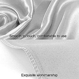 BEDSUM 2 Pack Silk Satin Toddler Pillowcases, Luxury Silky Travel Envelope Closure Pillow Cases for Baby Boys and Girls, 14x20 Inches, Silver Grey
