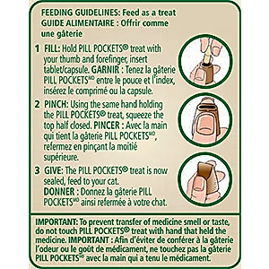 FELINE GREENIES PILL POCKETS for Cats Natural Soft Cat Treats, Salmon Flavor, 1.6 oz. Pack (45 Treats)