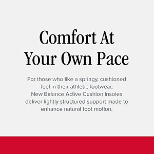 New Balance Sport Active Cushion Shoe Inserts Cushioning Orthotic Inserts with Arch Support - 9.5-11 Men / 10.5-12 Women