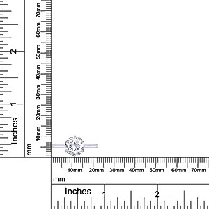 SAVEARTH DIAMONDS 1 1/5 Cttw 7MM Round Cut Lab Created Moissanite Diamond Solitaire Style Engagement Ring For Women In 10K Solid White Gold (VVS1 Clarity, 1.20 Cttw) Ring Size-6